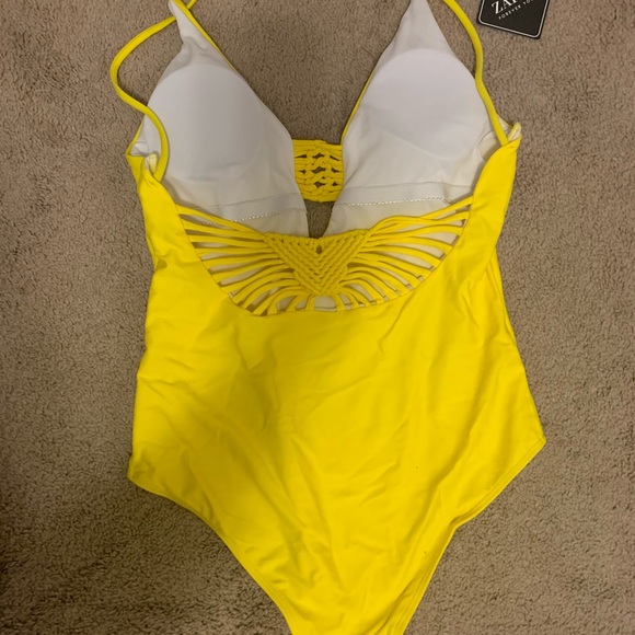 Zaful | Swim | Yellow One Piece Bathing Suit | Poshmark
